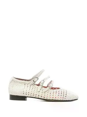 CAREL Woven Ballet Flats With Buckle Fastening