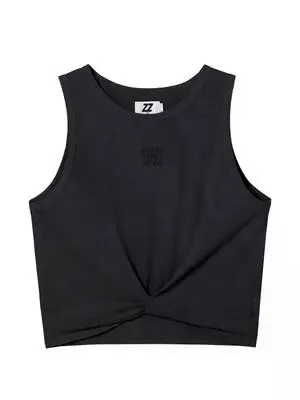 Izzue Knot-detail Tank Top - Black