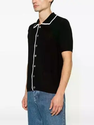 AMARANTO Button-up Contrast-trim Shirt
