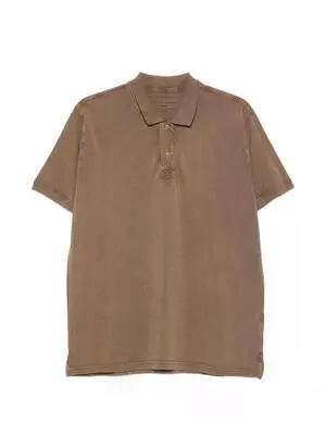 ORIGINAL VINTAGE Chile Button Polo Shirt - Brown
