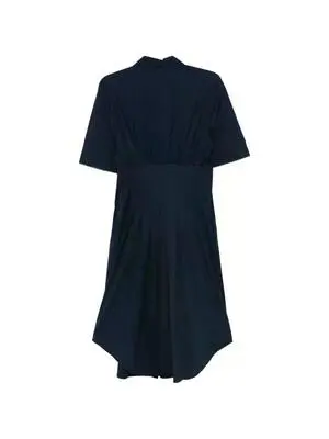 SEMICOUTURE Sandra Collared Midi Dress - Blue