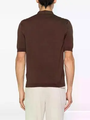 LUIGI GENTILE Button V-neck Cardigan - Brown