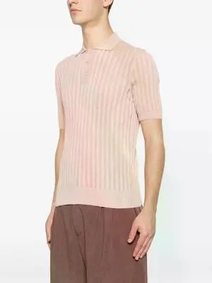 LUIGI GENTILE Open-knit Polo Shirt