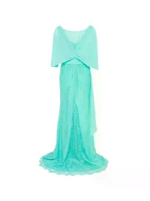 AIRE Floral Lace Maxi Dress