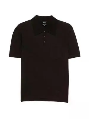 A.p.c. Chest-pocket Polo Shirt - Brown
