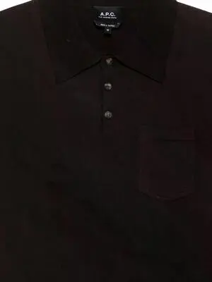 A.p.c. Chest-pocket Polo Shirt - Brown