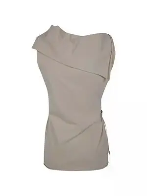 PIERANTONIOGASPARI Draped Belted Top - Neutrals