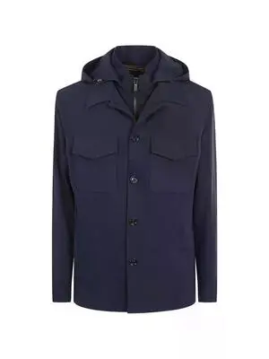 MOORER Hooded Jacket - Blue