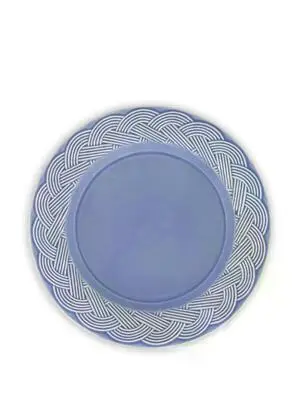 HOUSE OF CAPRICORN Vime Woven Ceramic Plate - Blue