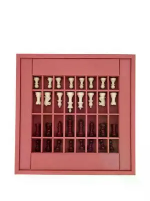 HECTOR SAXE Leather Chess Game - Pink