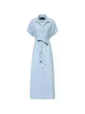 DONDUP Belted Shirt Midi Dress