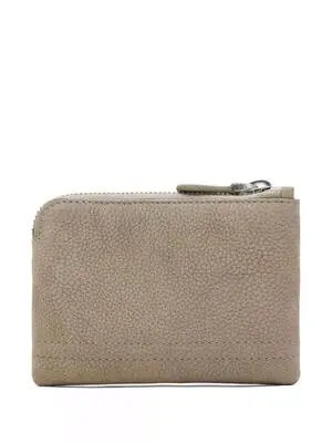 AMI Paris Carrousel Zipped Leather Wallet - Neutrals