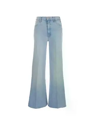 MOTHER Patch-pocket Wide Leg Jeans - Blue