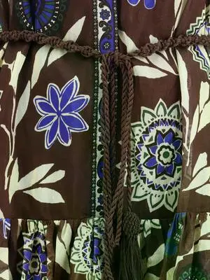 ALEMAIS Jasper Floral-print Midi Dress - Brown