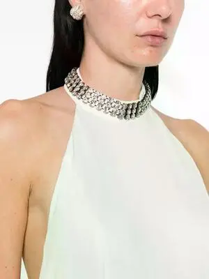 NISSA Backless Maxi Dress - White