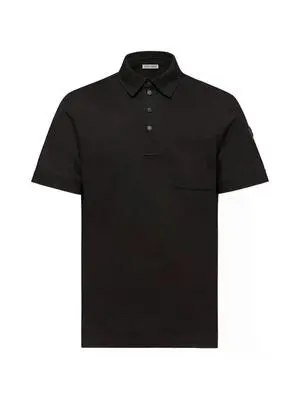Moncler Piqué Polo Shirt - Black