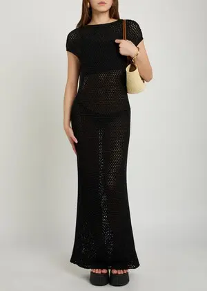 DELOS Lyra Open-knit Maxi Dress