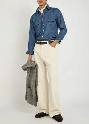 DRAKE'S Chambray Shirt