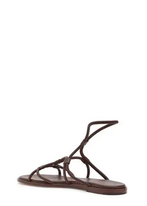 GIANVITO ROSSI Woven Leather Sandals - Brown