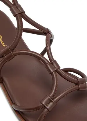 GIANVITO ROSSI Woven Leather Sandals - Brown