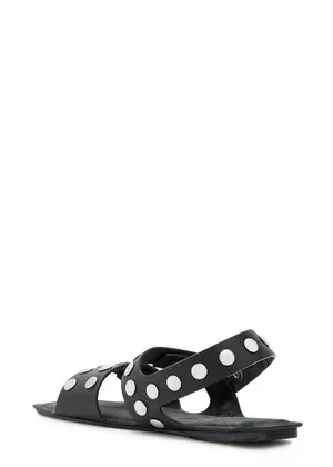 Khaite Boden Studded Leather Sandals - Black