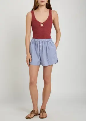 Hunza G Celine Crinkle One Piece Swimsuit - Pink