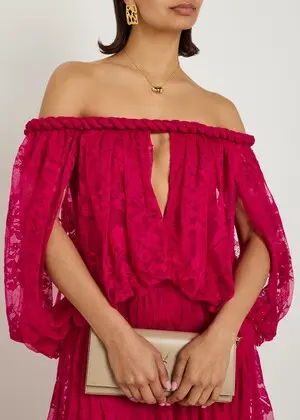 Zimmermann Lace Off-the-shoulder Gown - Fuchsia