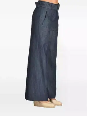 SLOWEAR Wide-leg Belted Jeans