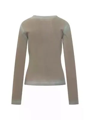 Off-White Ribbed Long-sleeved Top