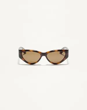 Valentino Garavani Cat-eye Frame With Vlogo - Havana/brown
