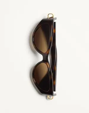 Valentino Garavani Cat-eye Frame With Vlogo - Havana/brown