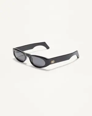 Valentino Garavani Geometric Acetate Sunglasses - Black/grey