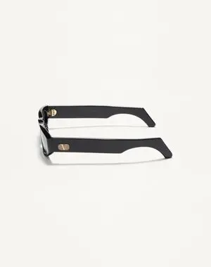 Valentino Garavani Geometric Acetate Sunglasses - Black/grey