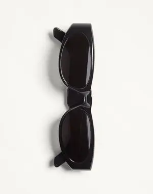 Valentino Garavani Geometric Acetate Sunglasses - Black/grey