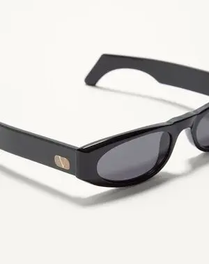 Valentino Garavani Geometric Acetate Sunglasses - Black/grey