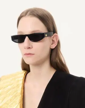 Valentino Garavani Geometric Acetate Sunglasses - Black/grey