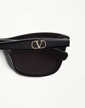 Valentino Garavani Rectangle Sunglasses - Black/grey