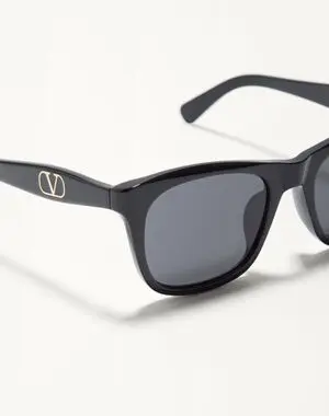 Valentino Garavani Rectangle Sunglasses - Black/grey