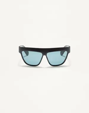 Valentino Garavani Geometric Cat Eye Sunglasses Black/green