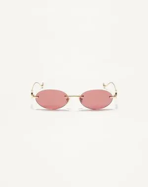Valentino Garavani Geometric Cat Eye Sunglasses - Gold/brown