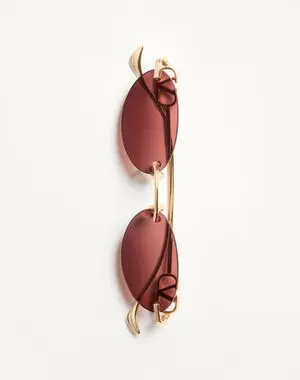 Valentino Garavani Geometric Cat Eye Sunglasses - Gold/brown
