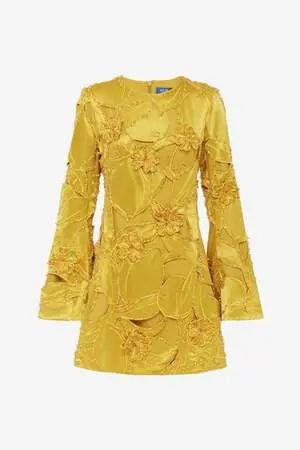 LEO LIN Embellished Bell Sleeve Mini Dress - Opulence