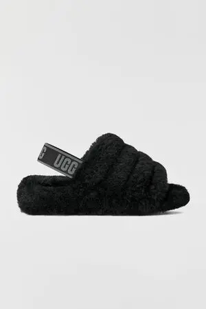 UGG Fluff Yeah Slide Slipper - Black/dark Shadow