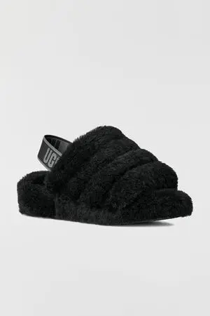UGG Fluff Yeah Slide Slipper - Black/dark Shadow