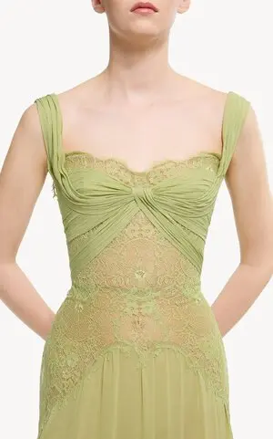 Elie Saab Silk-blend Midi Dress