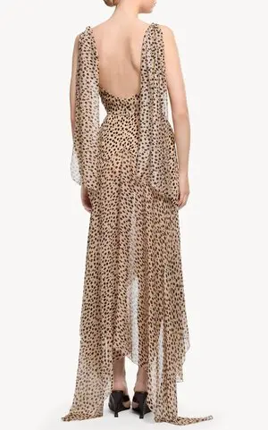 Elie Saab Embroidered Silk Maxi Dress
