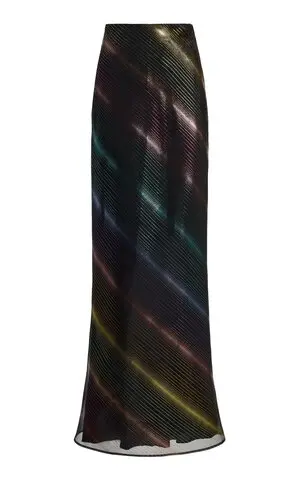 Christopher John Rogers Silk-blend Bias Maxi Skirt - Black