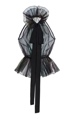 Christopher John Rogers Silk-blend Blouse - Black