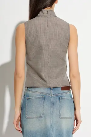 COURREGES Houndstooth Pattern Top