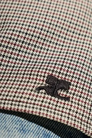 COURREGES Houndstooth Pattern Top